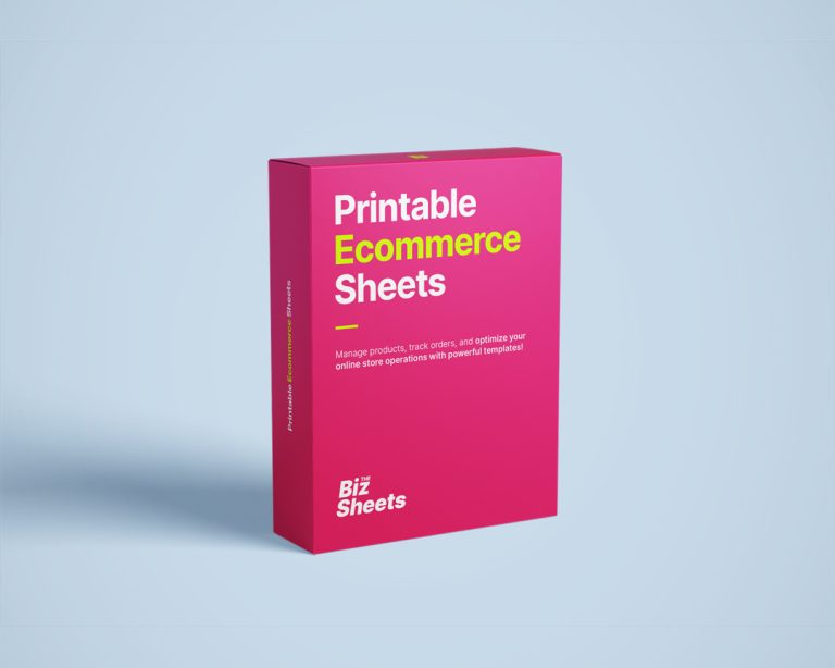Printable Ecommerce Sheets Pack | Business Explained